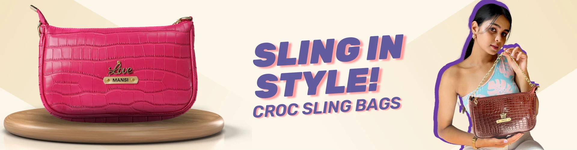 Personalized Croc Bag for girls and women's | Perfect Leather Bag