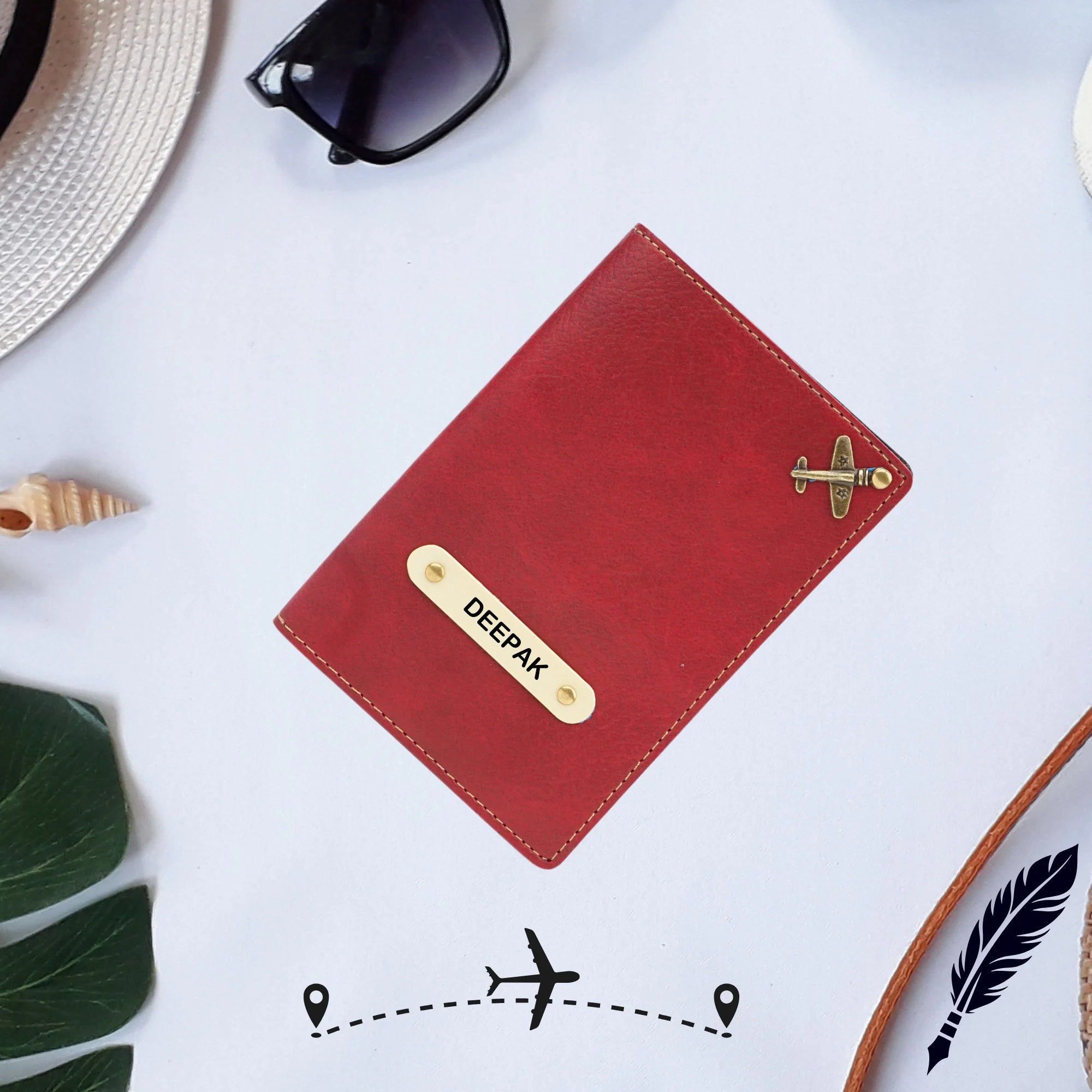 Personalized Passport Cover - Wine | Your Gift Studio