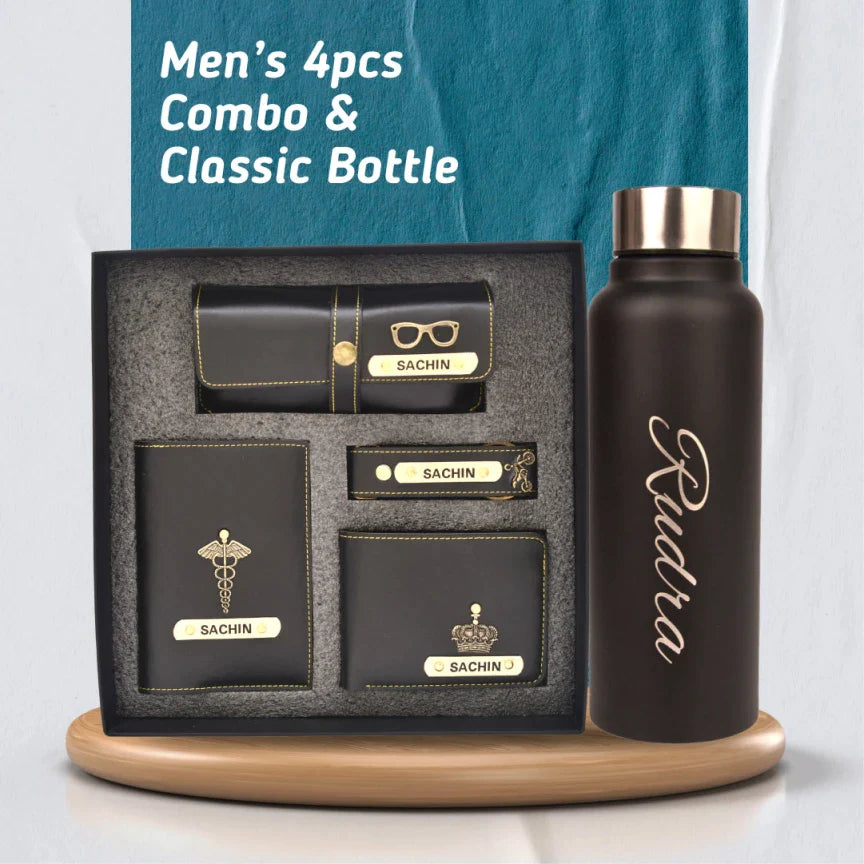 Customized Perfect Men's & Boys Combo - Black | Your Gift Studio