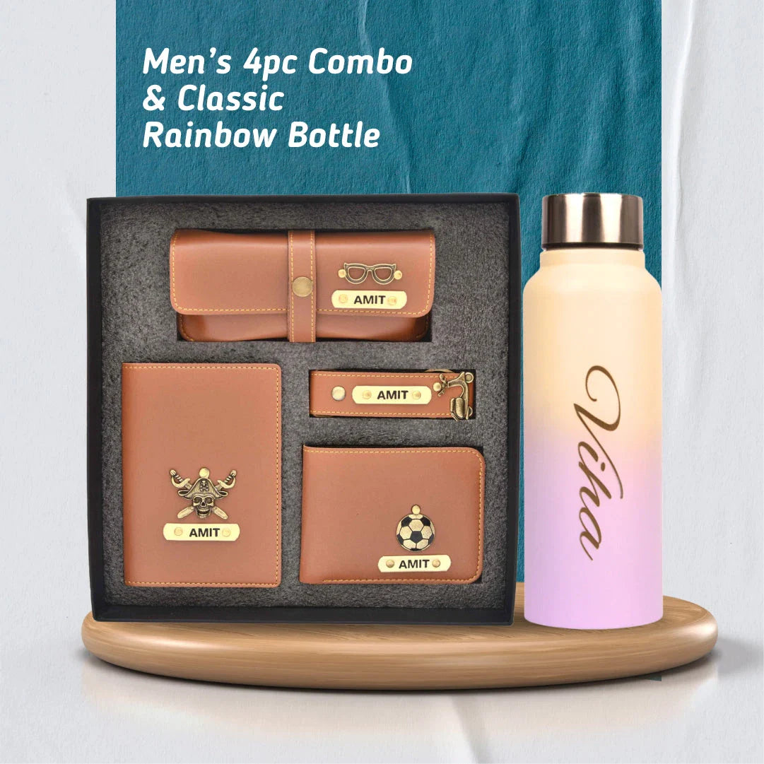 Personalized Perfect Men's & Boys Combo - Tan | Your Gift Studio